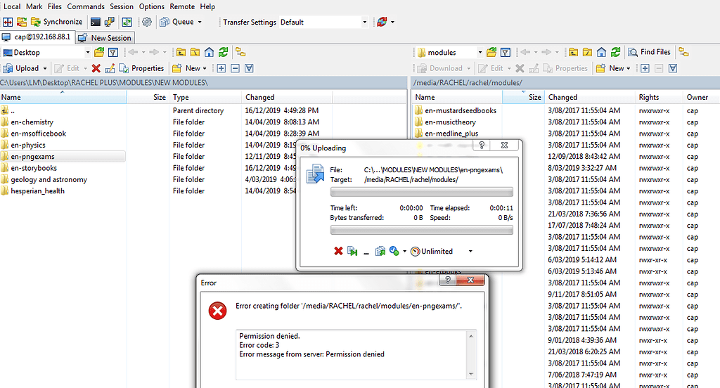 New Module Transfer Error - Creating Modules - World Possible Community